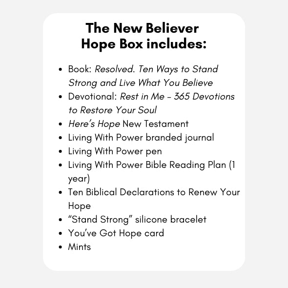 The New Believer Hope Box – Living With Power Store